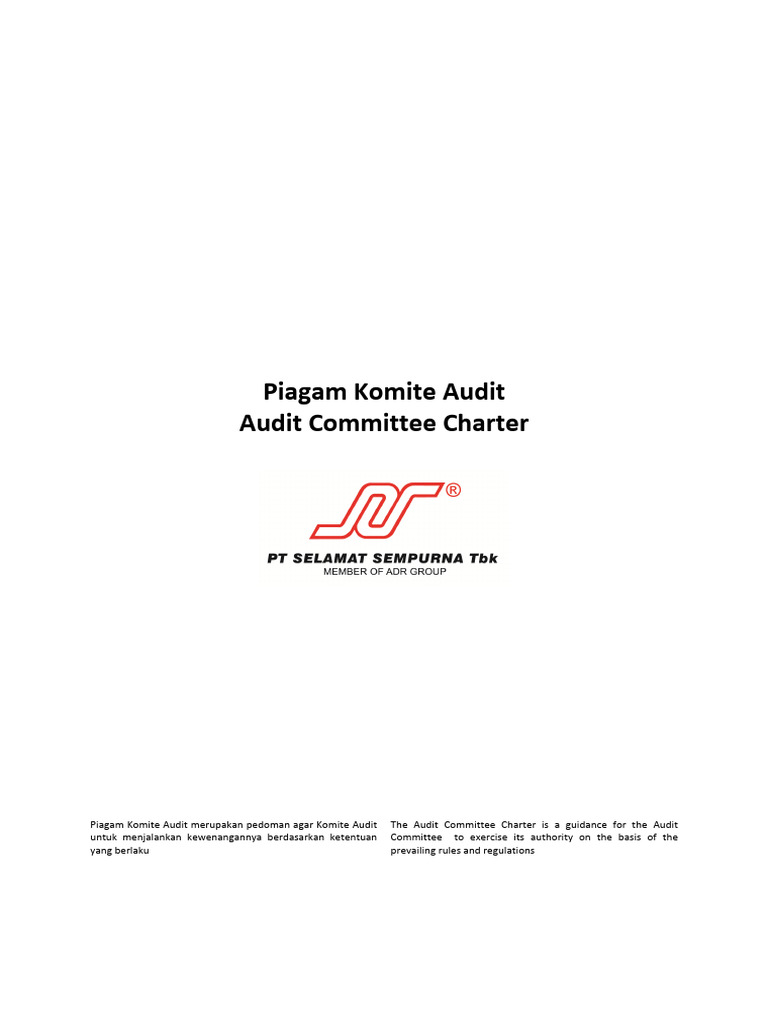 Audit Committee Charter | PDF | Audit Committee | Audit