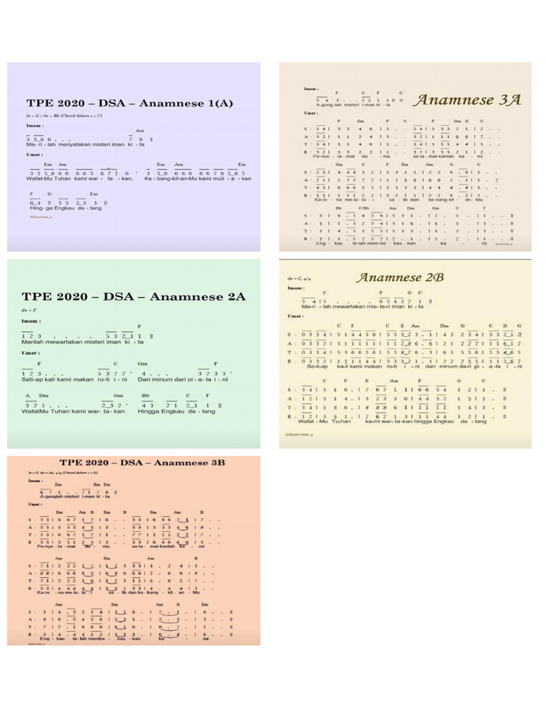 Anamneses TPE 2020 SATB | PDF