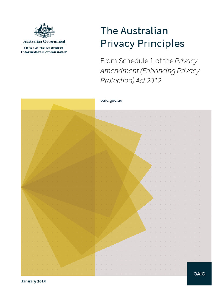 The Australian Privacy Principles | PDF | Privacy | Privacy Policy