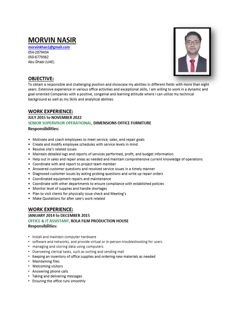 Morvin Nasir CV | PDF | Information Technology | Software