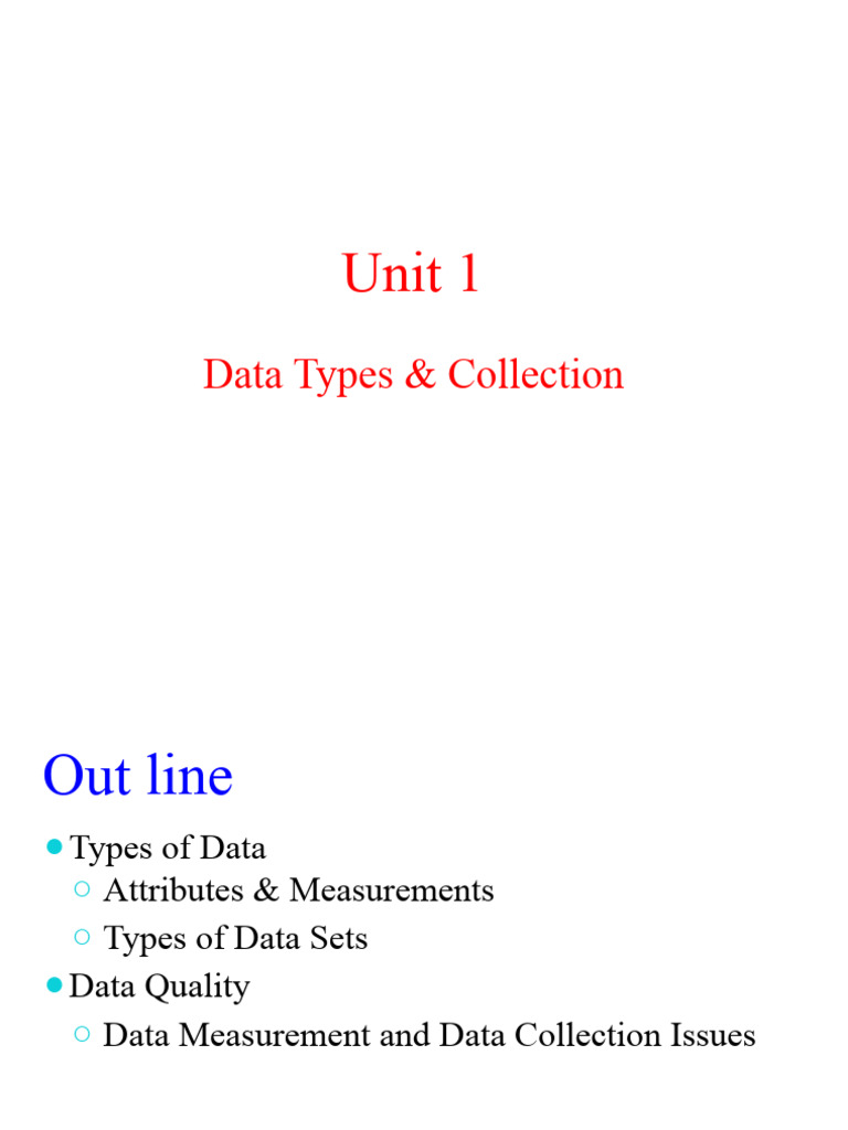 Unit 1 - IDS | PDF | Level Of Measurement | Accuracy And Precision