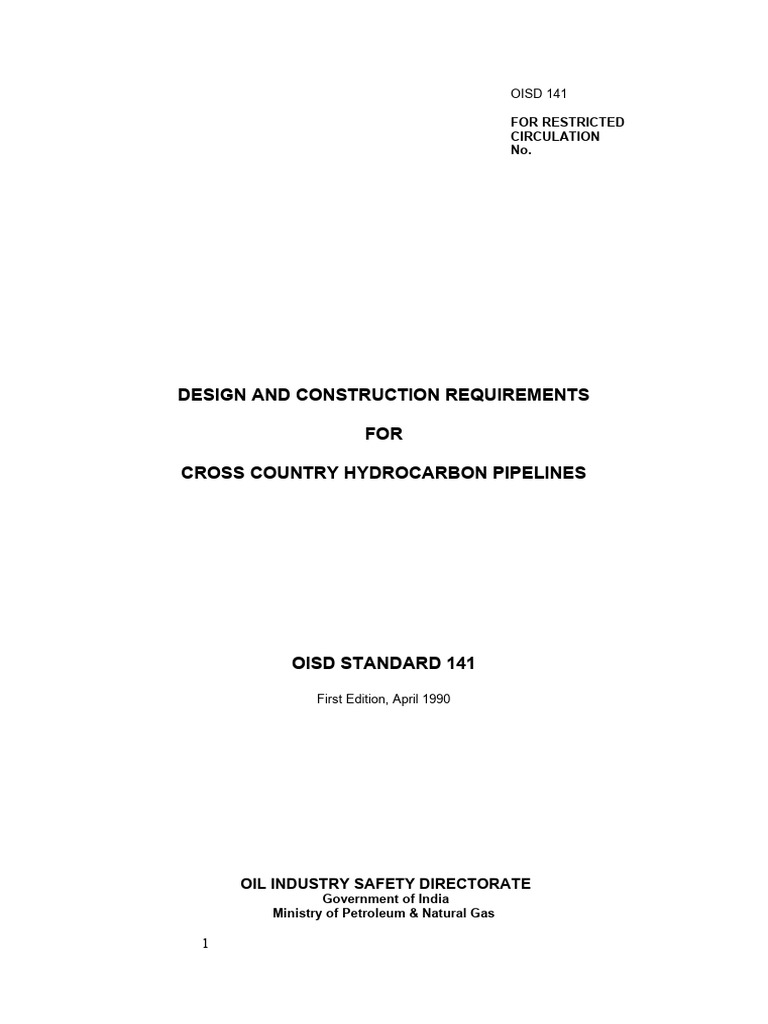 STD 141 | PDF | Pipe (Fluid Conveyance) | Pipeline Transport
