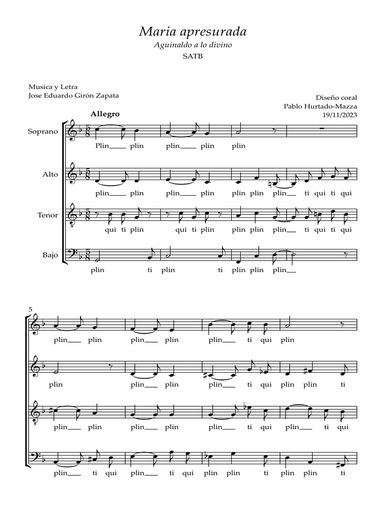 Aguinaldo - Partitura Completa | PDF