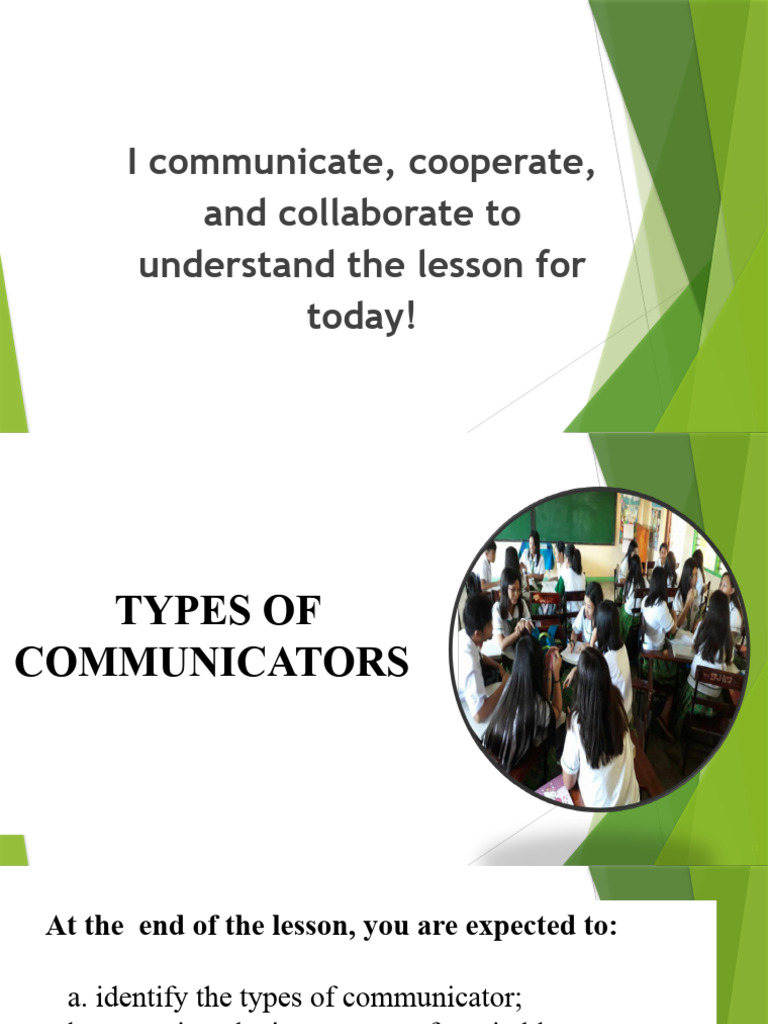 Types of Communicators | Download Free PDF | Communication | Cognitive Science