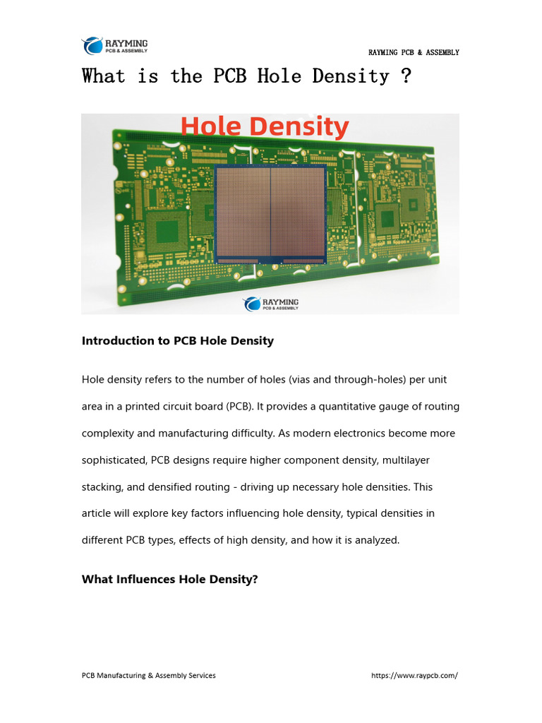Understanding PCB Hole Density Factors | PDF | Printed Circuit Board ...