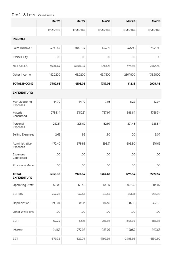 Suzlon Energy Balance Sheet, P&L Statment, Cashflow | Download Free PDF ...