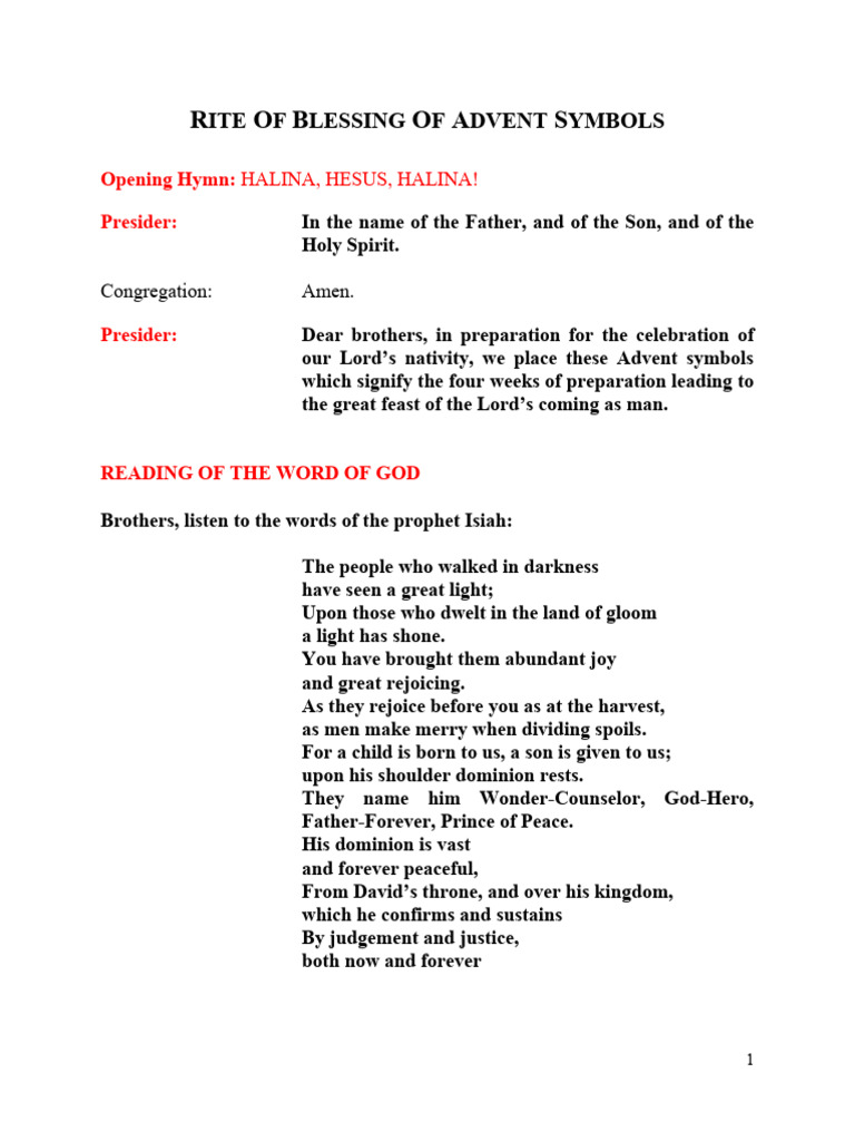 Blessing-of-advent-symbols | PDF | Prayer | Advent