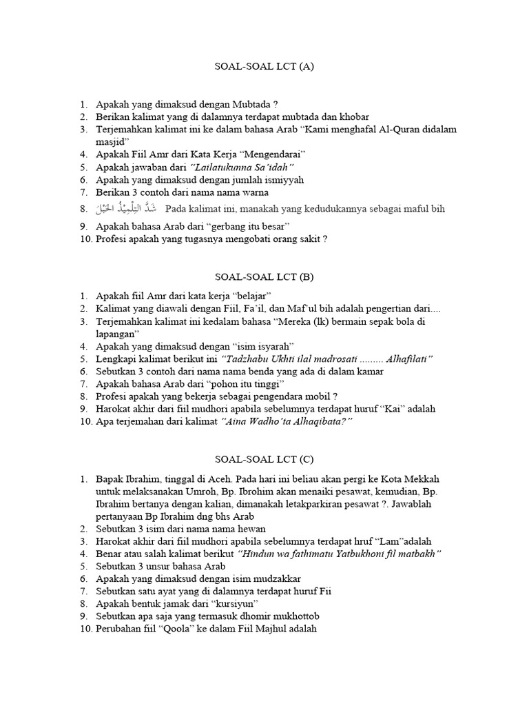 Soal LCT Dhika | PDF