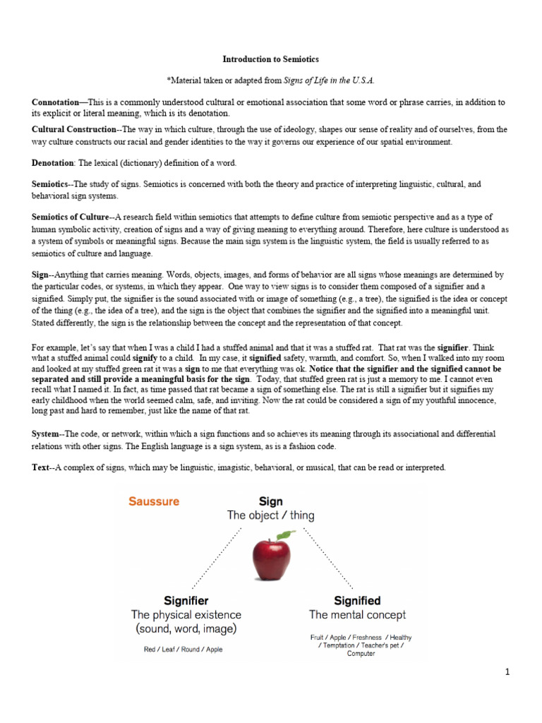 Ib Semiotics | PDF | Semiotics | Concept