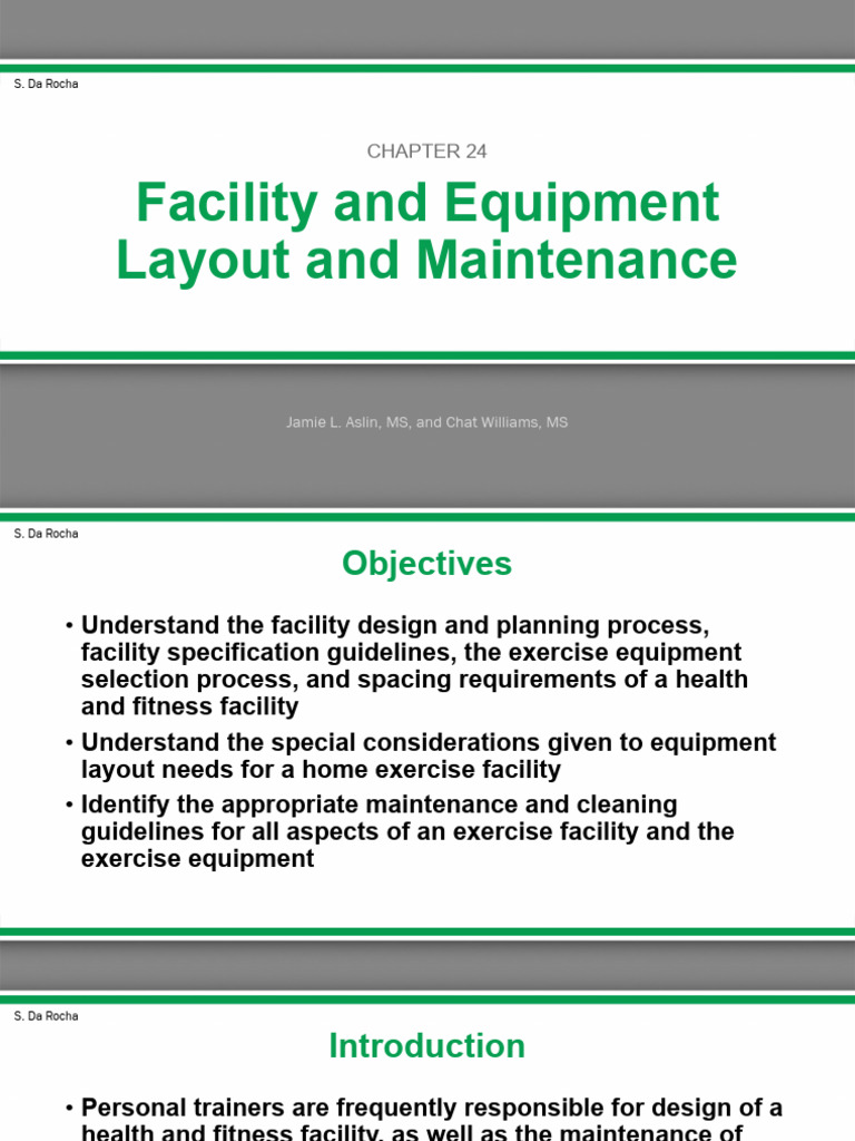 Lecture 12 - NSCA3E - PP - Chap24 - Facility and Equipment Layout and ...