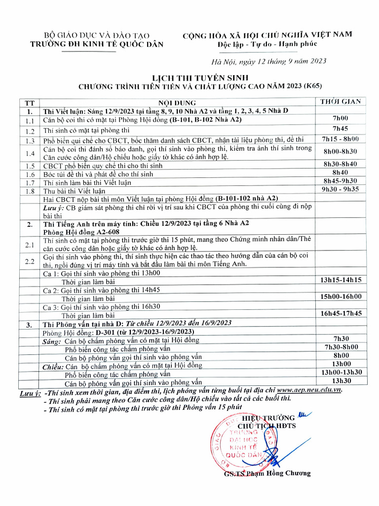 Lich-thi-tuyen-sinh | PDF