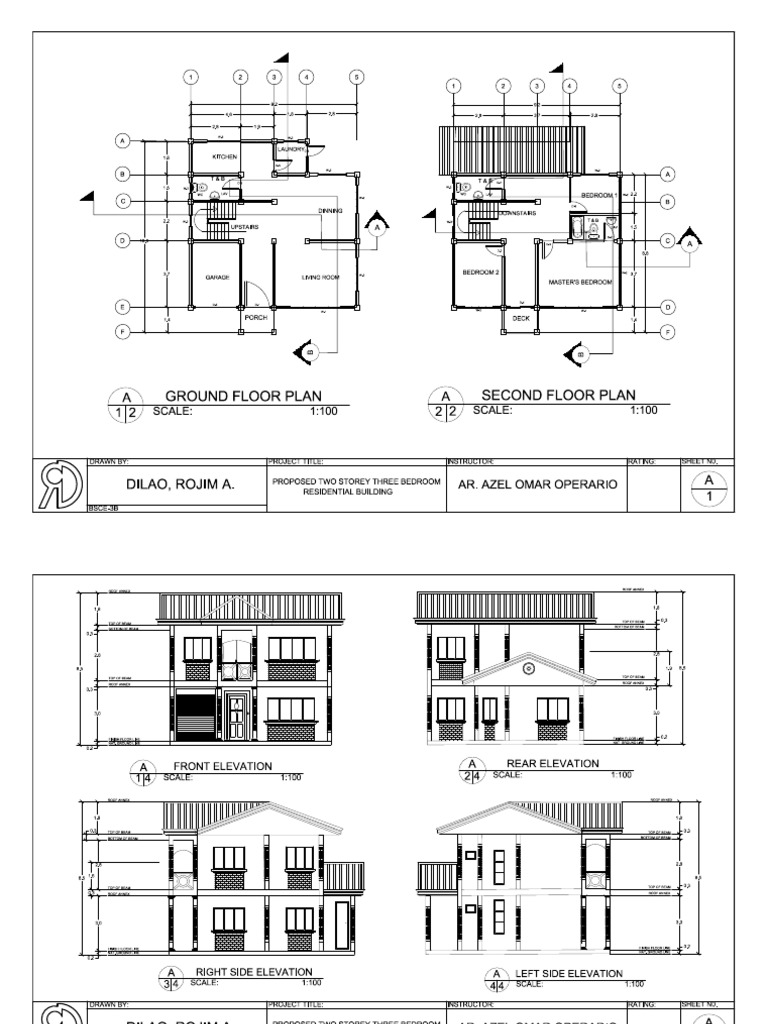 DILAO,ROJIM(ARCHITECTURAL DRAWINGS) | PDF | Door | Building Engineering