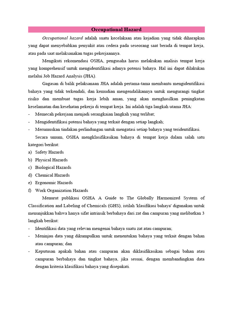 Kimia Hazard Yaya | PDF