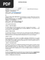 Modèle de contrat de bail en RDC | PDF | Location | Droit privé