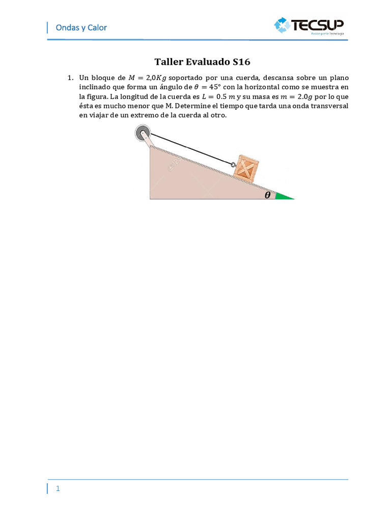 Taller Evaluado Semana 16 OyC | PDF