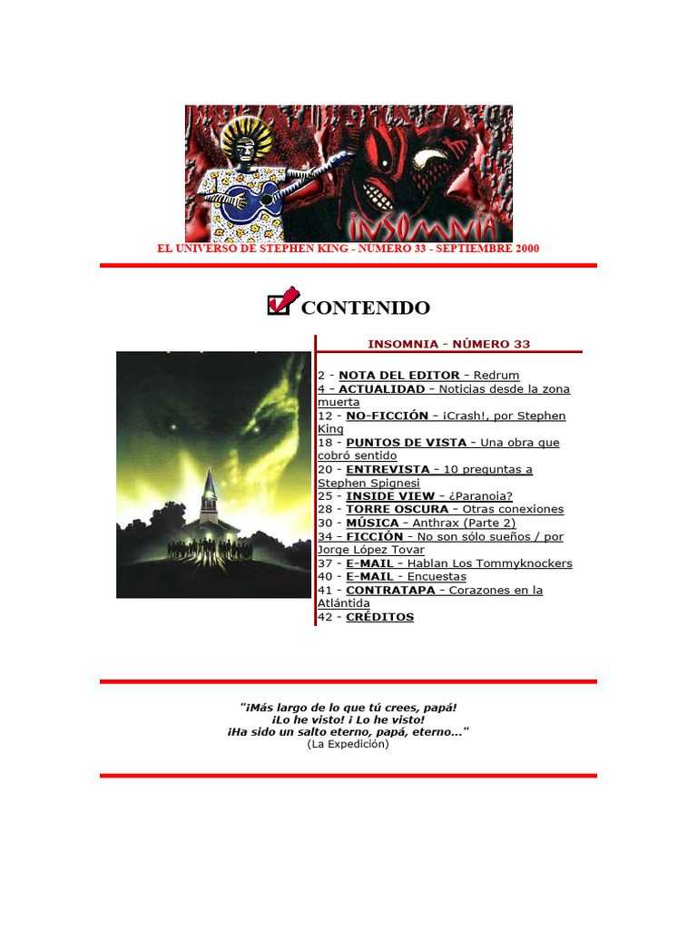 Insomnia 033 | PDF | Stephen King | Los Simpsons