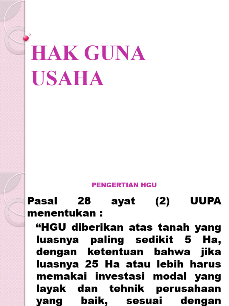 HAK GUNA USAHA DLL | PDF | Hukum