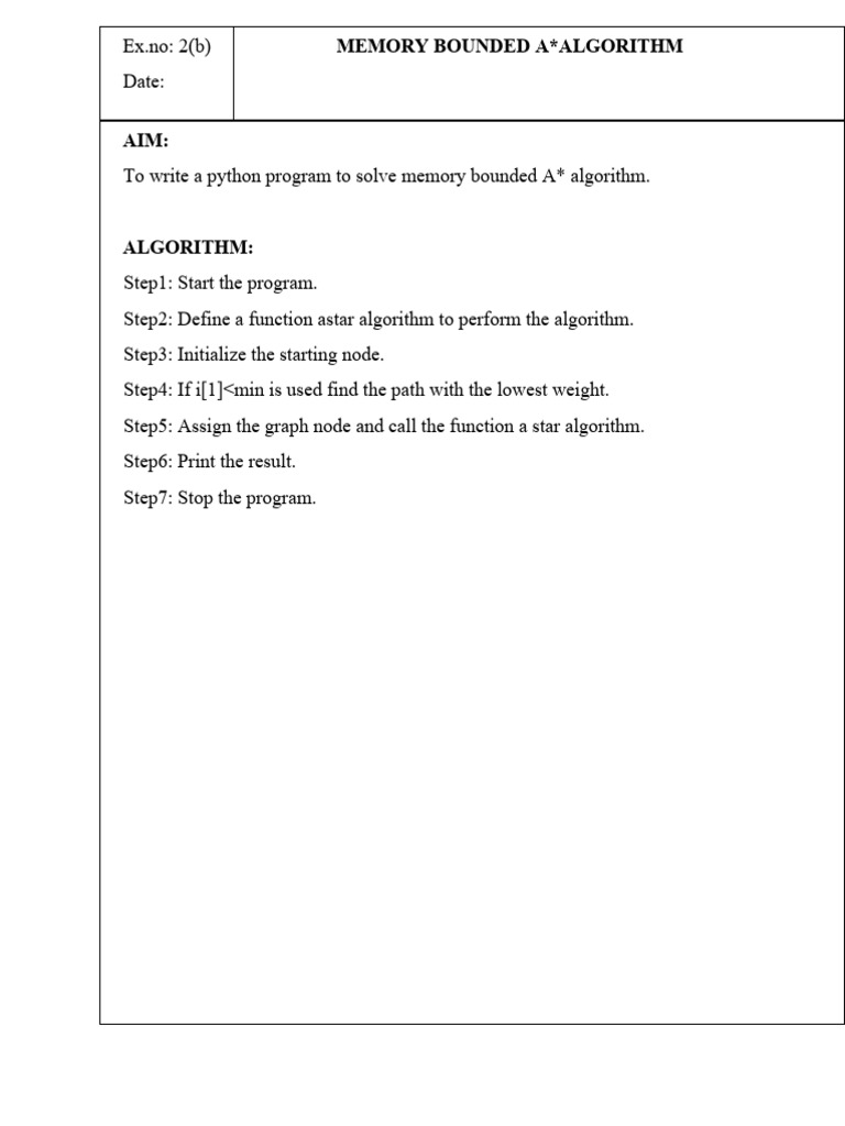 Memory Bounded A Algorithm Pdf Algorithms And Data Structures Theoretical Computer Science