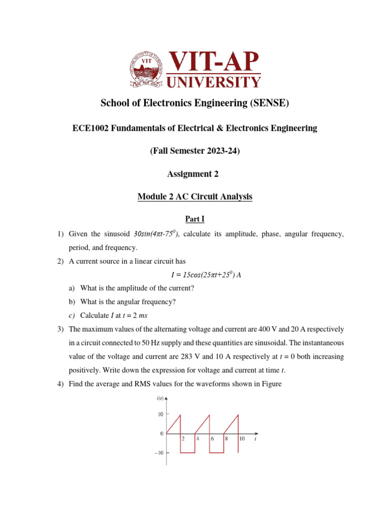 AC Circuit Analysis Assignment 2 | PDF | Ac Power | Electrical Network