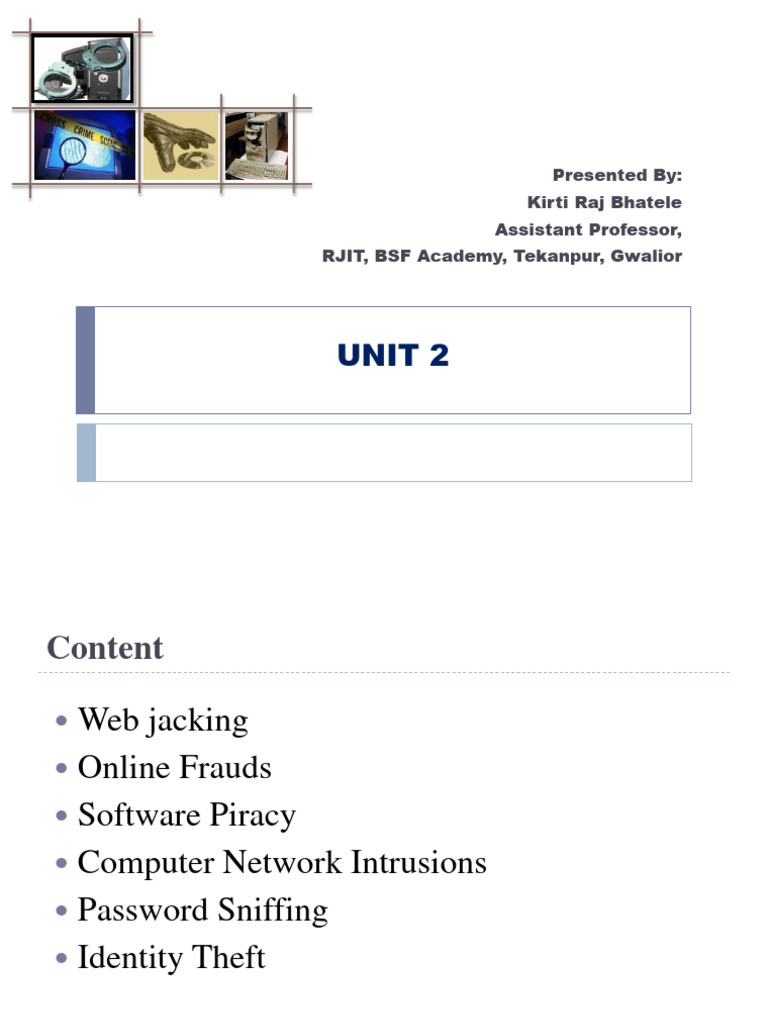 653f500c9f8c1PPT of Cyber Security Unit 2 | PDF | Intellectual Property | Identity Theft