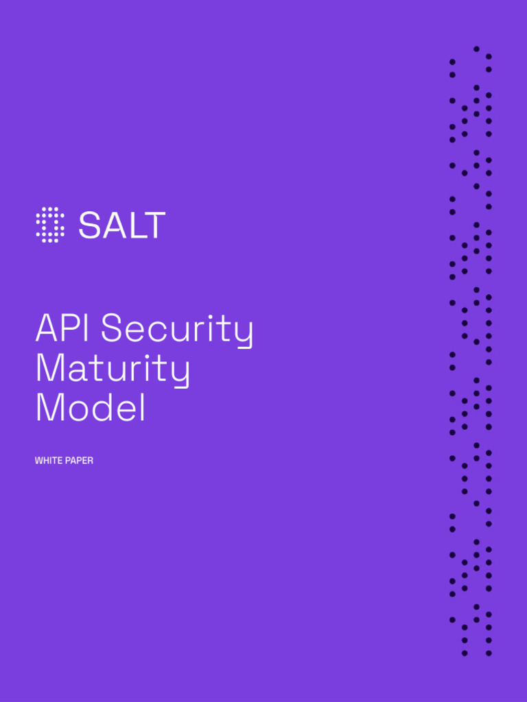 Salt API Security Maturity Model | PDF | Computers