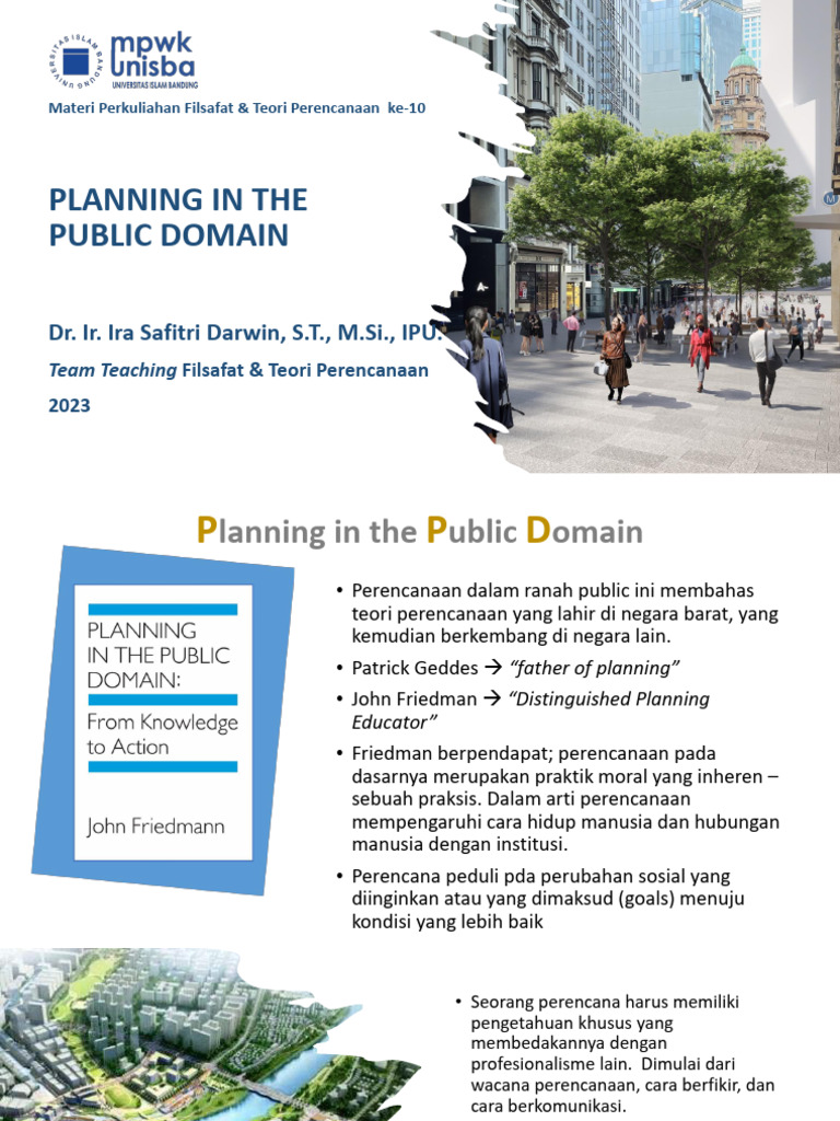 Planning in The Public Domain | PDF