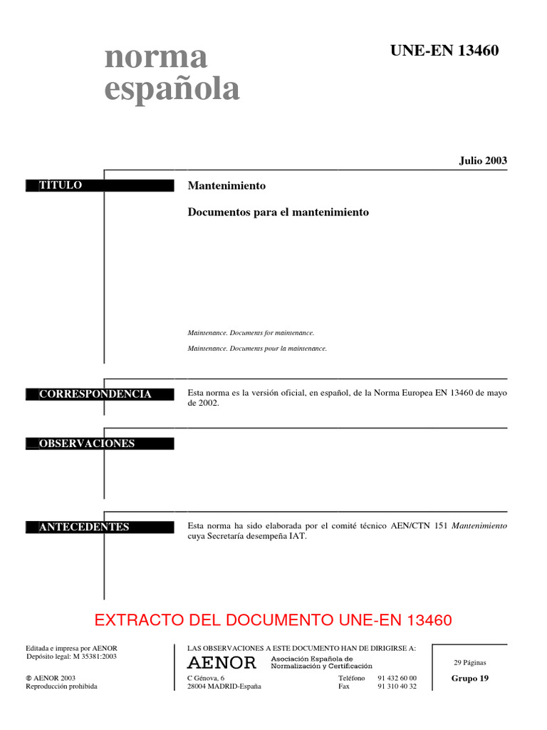 (Ex) Une-En 13460 2003 | PDF