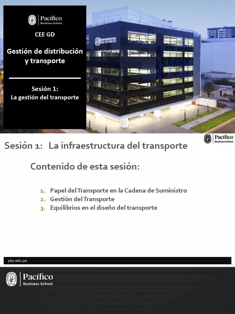 SESIÓN 01 La Gestión Del Transporte 2023 10 | PDF