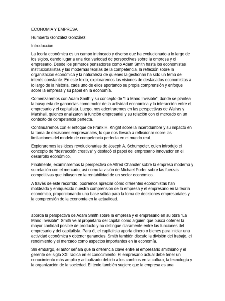 resumen de lectura 1. economia y empresa | PDF | Iniciativa empresarial ... resumen de lectura 1. economia y empresa | PDF | Iniciativa empresarial ...