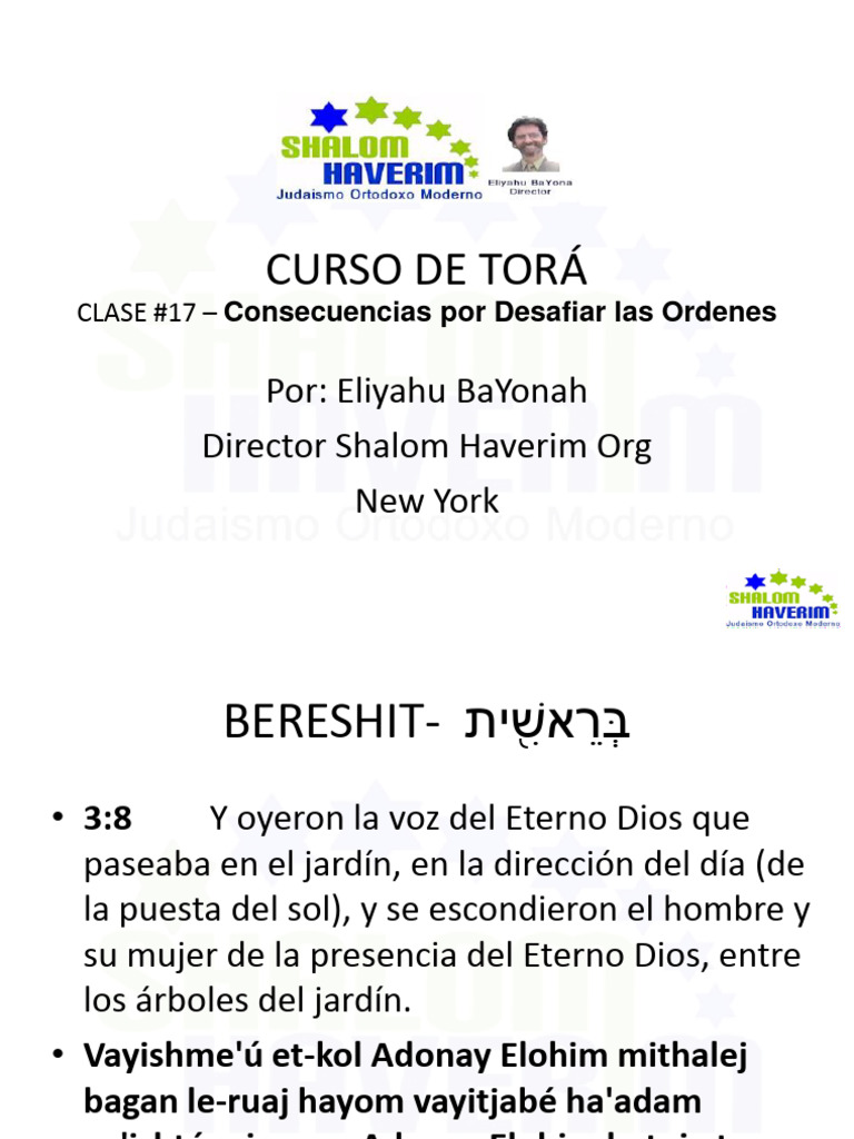 Curso de Tora 17 Consecuencias Por Desafiar Las Ordenes | Descargar gratis PDF | Pecado | Libro ...