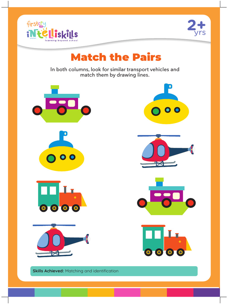 Match Transport Vehicles Activity | PDF