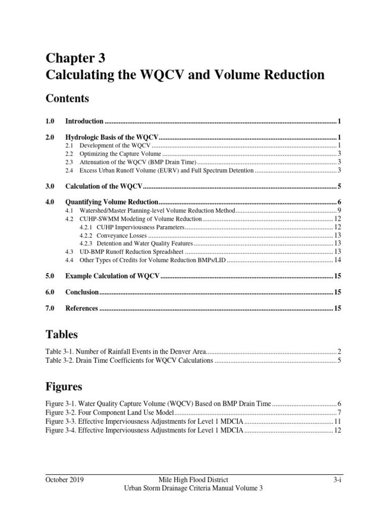 WQCV Calculation and Volume Reduction Guide | PDF | Discharge ...