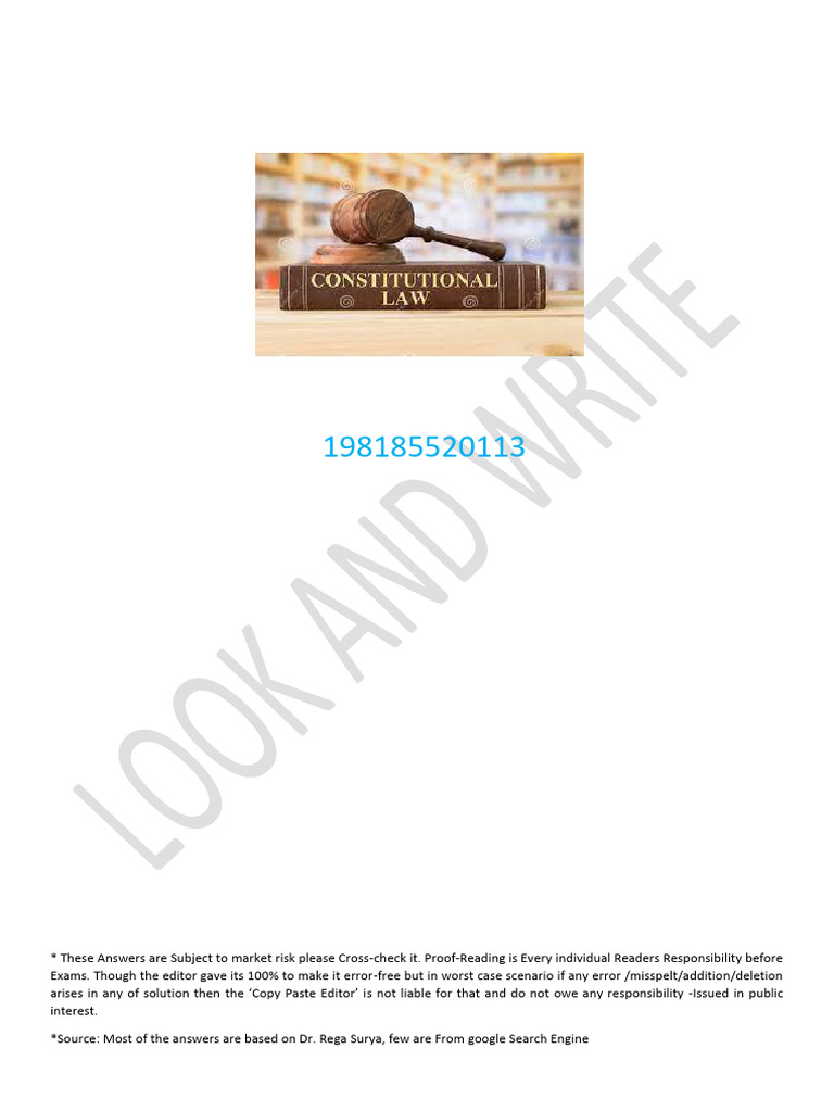 CONSTITUTIONAL LAW Final | PDF | Citizenship | Government