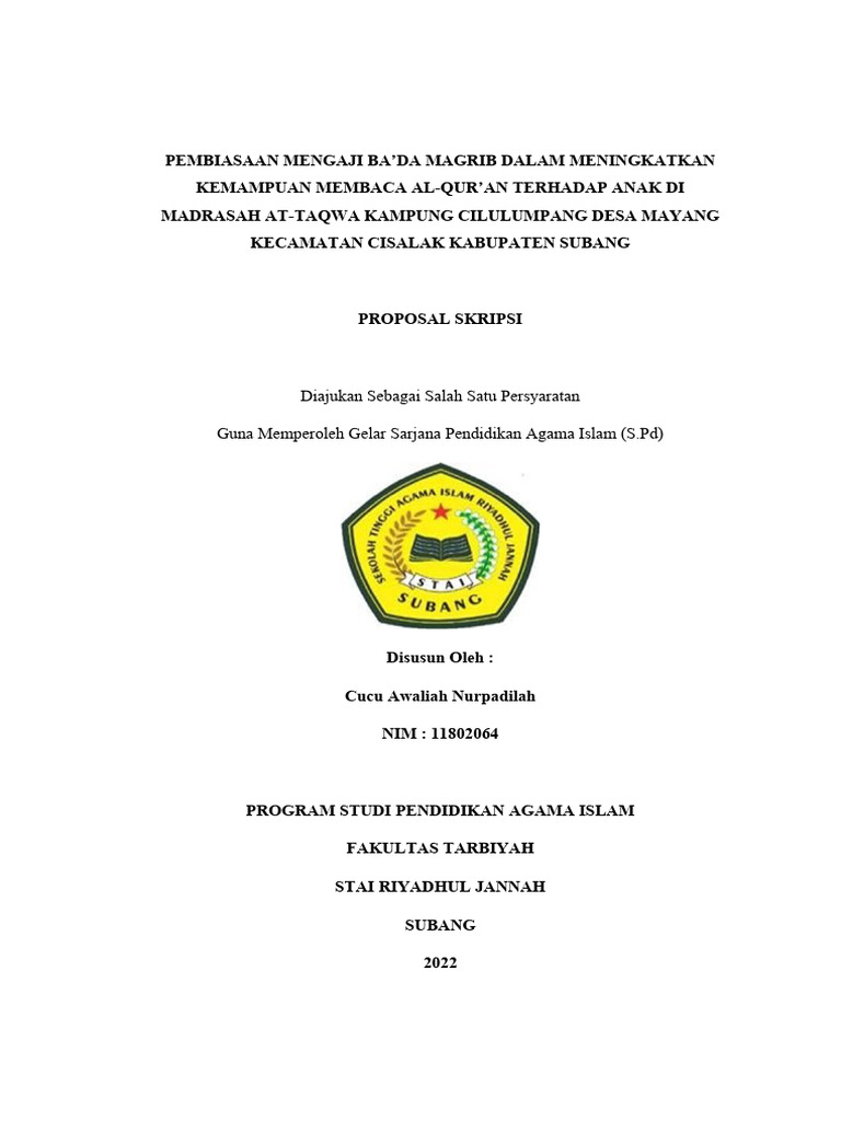 Contoh Proposal | PDF