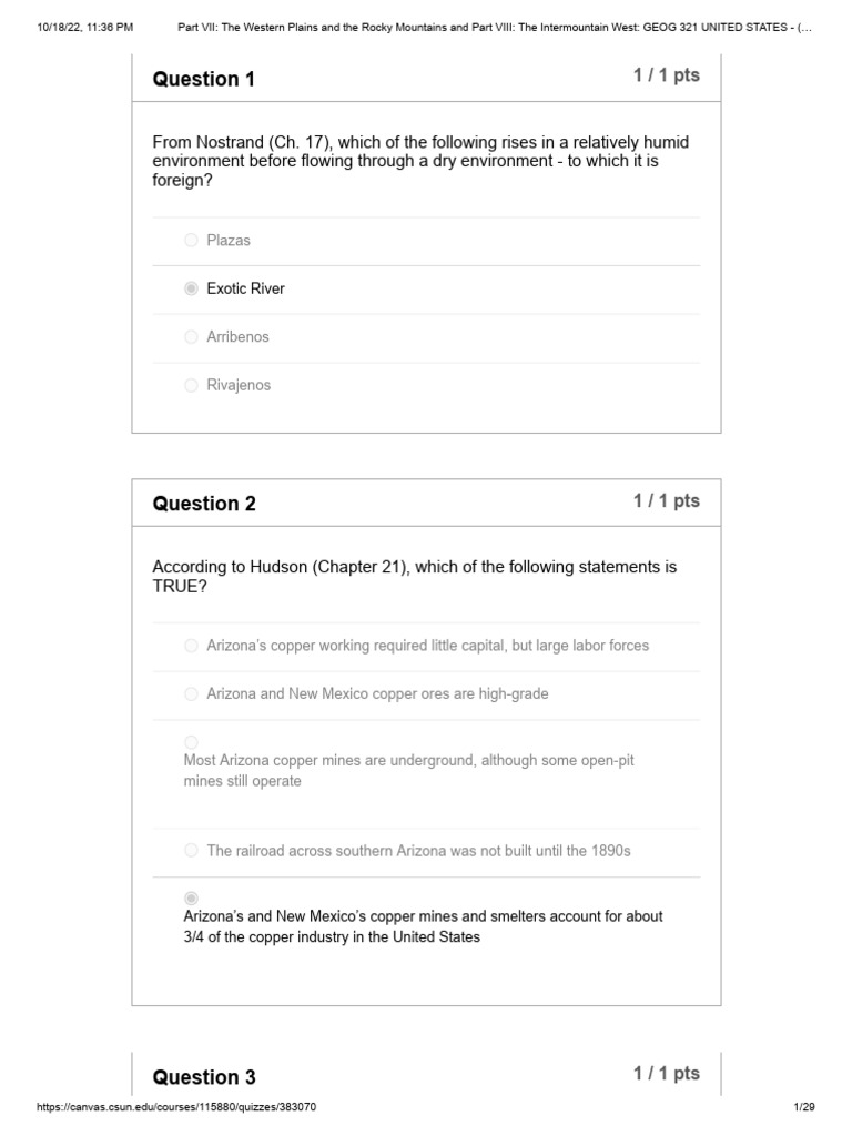 Part VII The Western Plains and The Rocky Mountains and Part VIII The Intermountain West GEOG ...