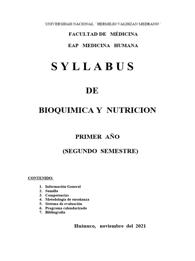 Syl-Bioq-Unheval 2021 | PDF | Metabolismo | Lípido