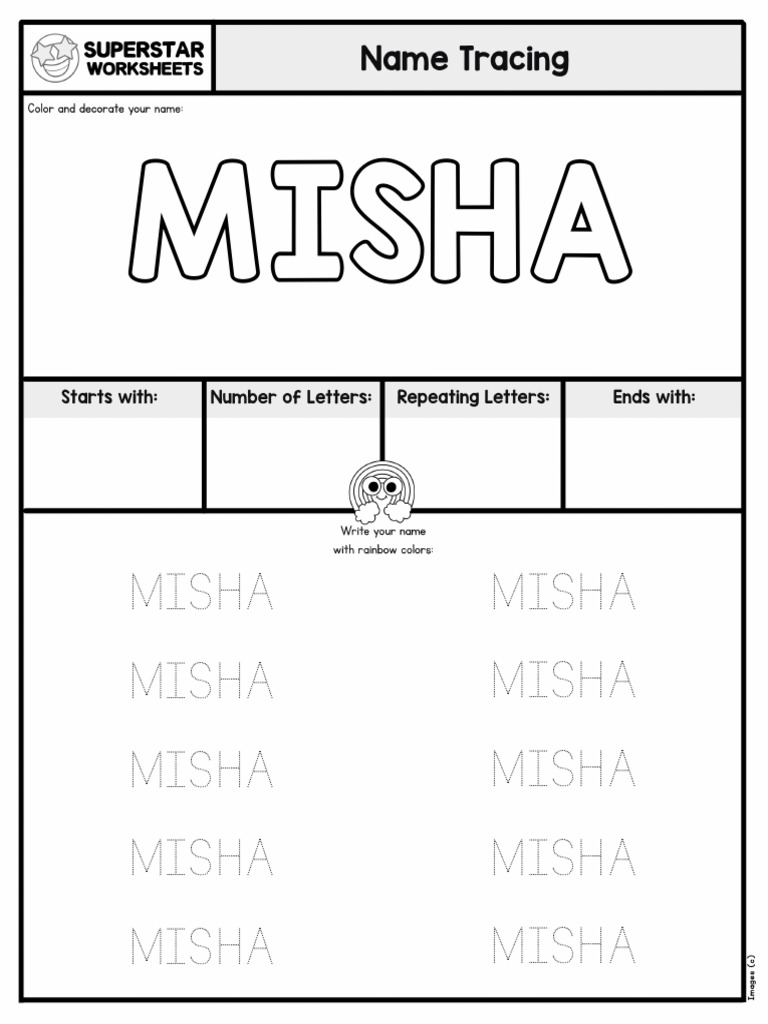 Editable My Name Worksheet | PDF