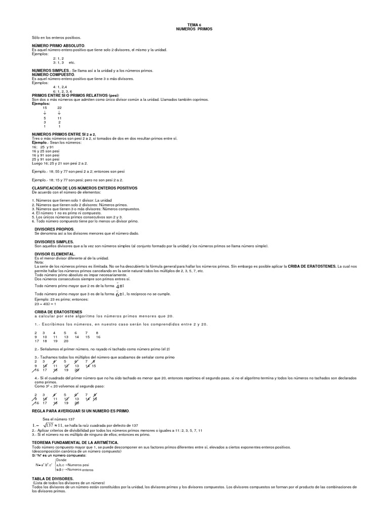 6.- Números primos CHUNGA 2022-1 CHUNGA | PDF | Número primo | Números