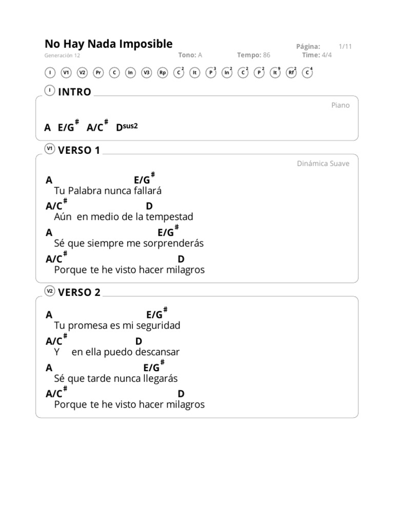 No Hay Nada Imposible-Generacion 12-Sana Nuestra Nacion.A.4-5 | PDF ...