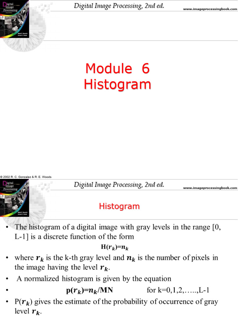 Histogram Pdf Digital Image Graphics