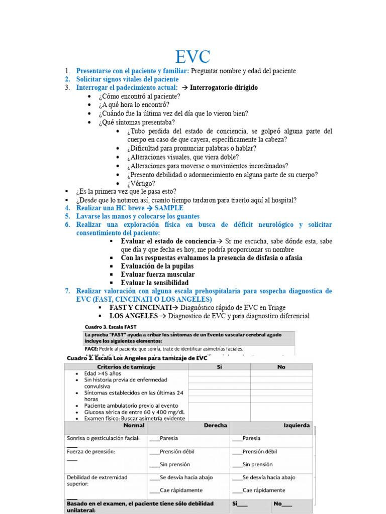EVC | PDF | Hipoglucemia | Diagnostico medico