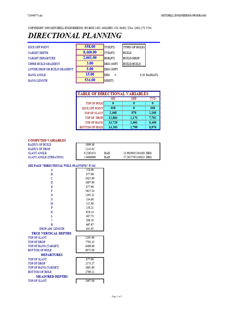 2d Directional Well Design | PDF | Elementary Geometry | Geometry