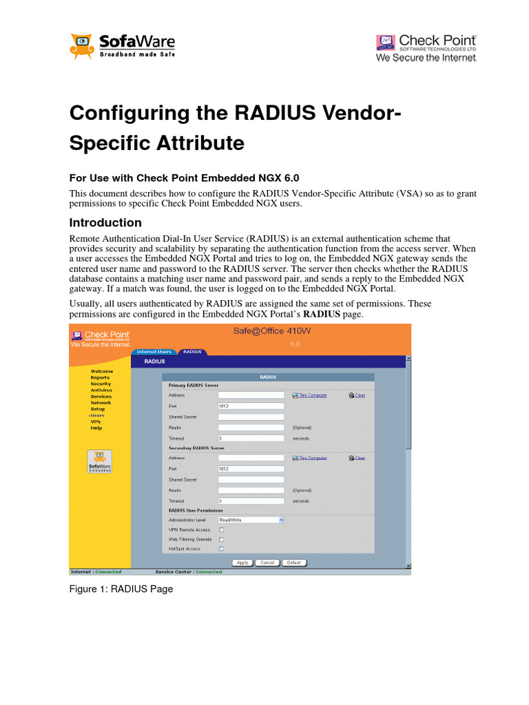 RADIUS_Vendor_Specific | PDF | Radius | Internet Architecture