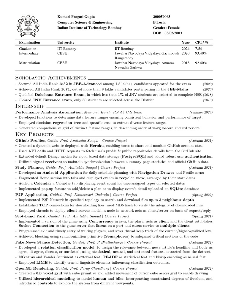 Scholastic Achievements | PDF | Computer Programming | Computer Science