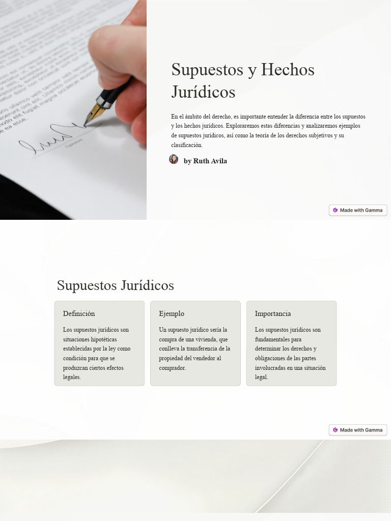 Supuestos y Hechos Juridicos | PDF | Derechos | Propiedad