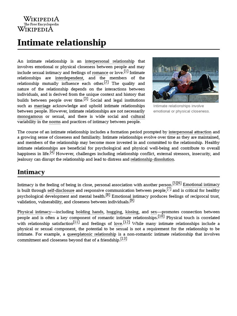 Intimate Relationship | PDF