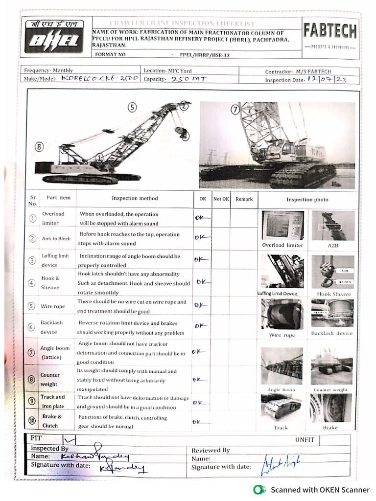 Vehicle Inspection Checklist | PDF