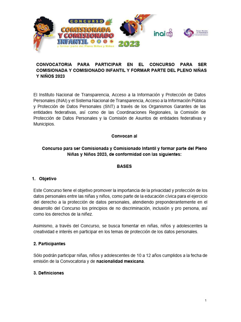 Convocatoria Del Concurso | PDF | México | Discriminación