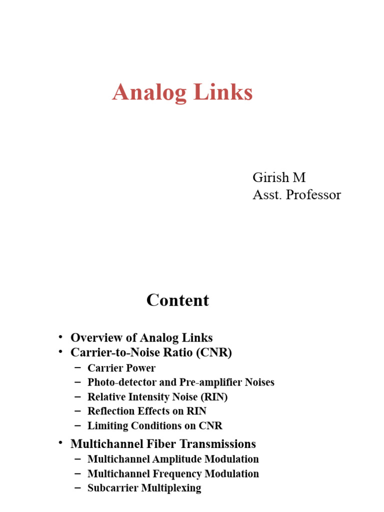 Unit6 Analog Link | PDF | Frequency Modulation | Modulation