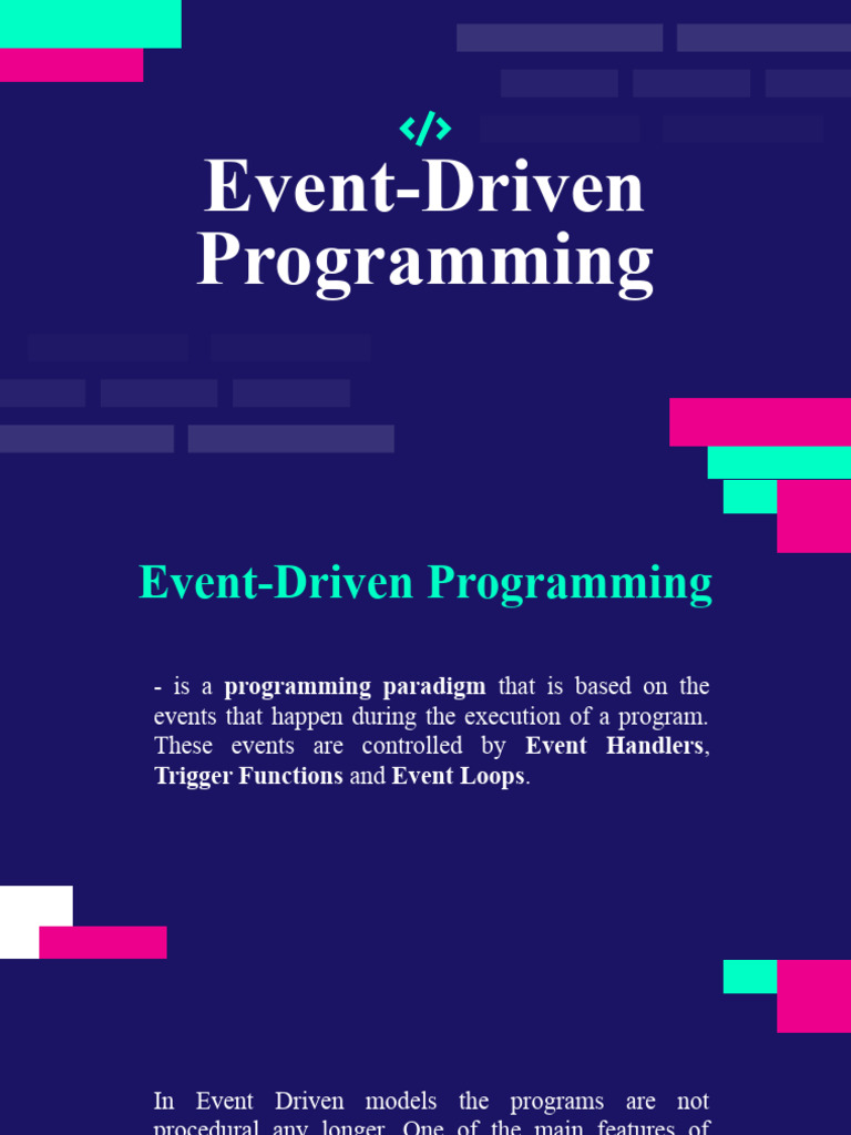 Event-Driven Programming (Autosaved) | PDF | Class (Computer ... Event-Driven Programming (Autosaved) | PDF | Class (Computer ...